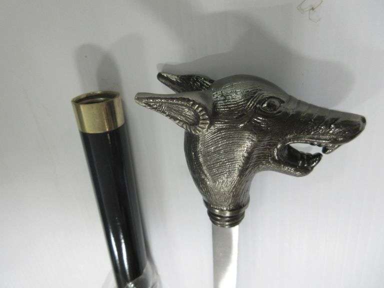 Wolf Head Handle Sword Cane - Albrecht Auction Service