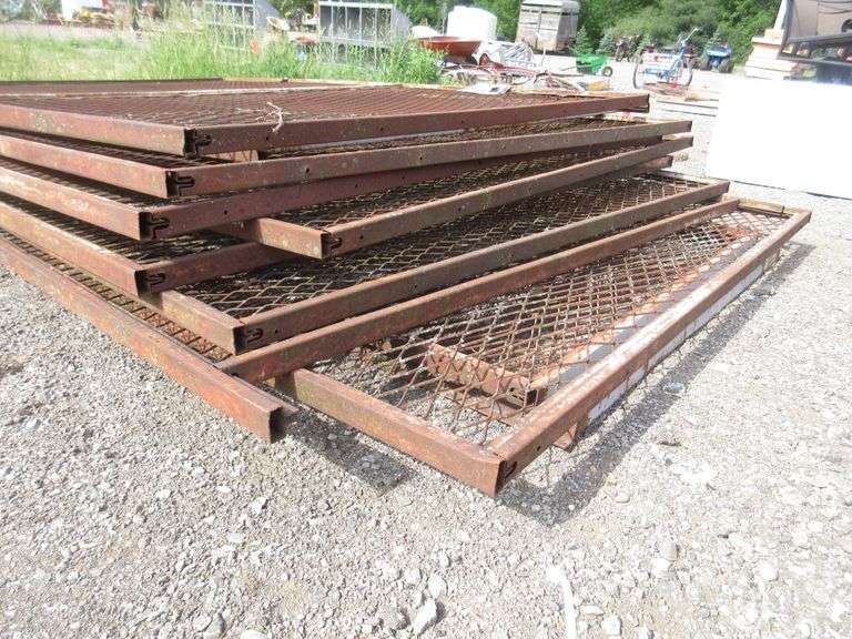 (10) Panels of Tool Crib Fencing, 2- Doors with Locks, No Keys ...