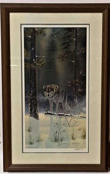 The Shadow Hunter Wolf Print, Hand Signed by Rick Kelley in a Hard ...