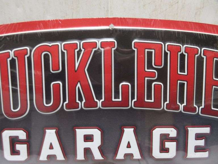 Modern Knucklehead Garage Tin Sign - Albrecht Auction Service