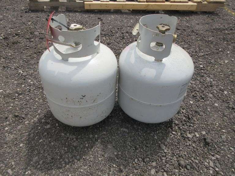 (2) 20 lb. Propane Tanks, New Style Valves - Albrecht Auction Service