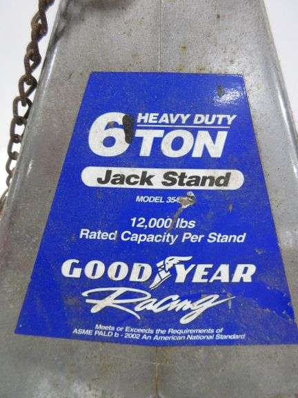 6-Ton Goodyear Racing Jack Stands - Albrecht Auction Service