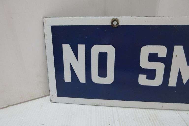 Porcelain No Smoking Sign - Albrecht Auction Service