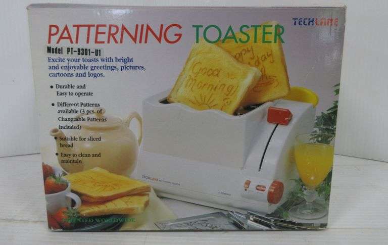 Techlane "Patterning" Toaster with Original Paperwork, Circa 1996 ...