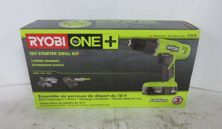Ryobi 18V Rechargeable Drill, Model P1810 - Albrecht Auction Service