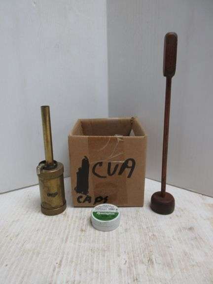 CVA Brass Black Powder Flask, Percussion Capper/Holder Brass, (12 ...