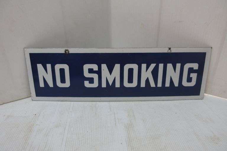 Porcelain No Smoking Sign - Albrecht Auction Service