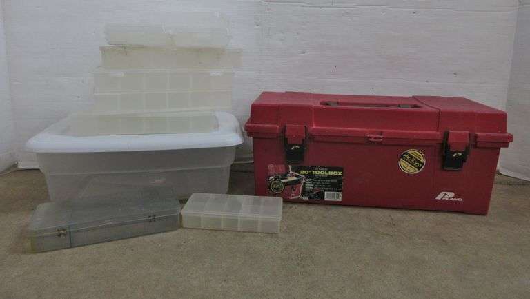 Plano Tool Box with Pull Out Tray and (10) Extra Parts or Tackle ...