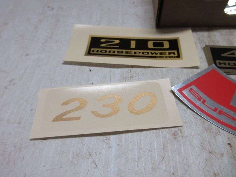 Over (100) 1960s-1970s Chevy Engine Decals - Albrecht Auction Service