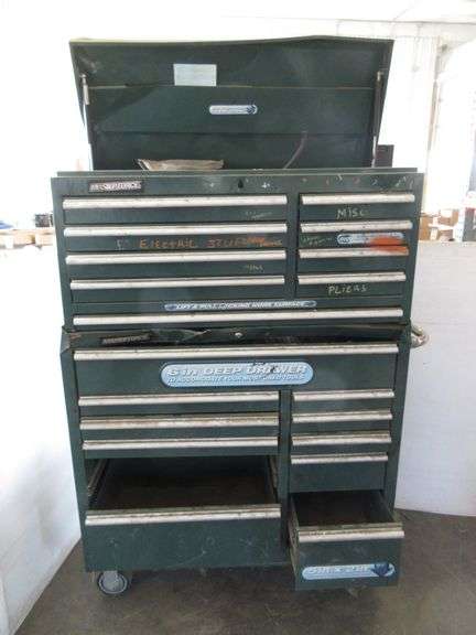 Heavy Duty Masterforce Combination 19-Drawer Tool Chest and Cabinet. 41 ...