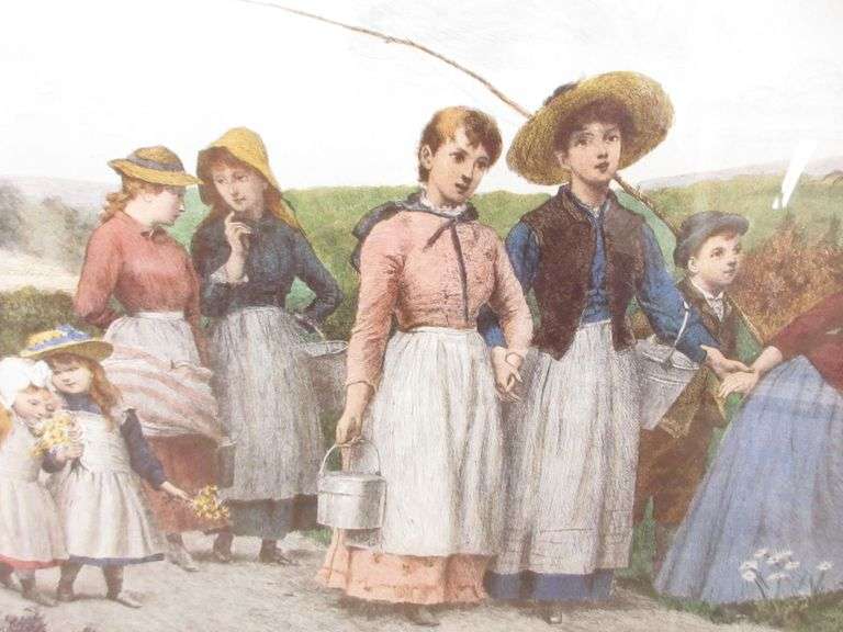 Berry Pickers Print, After Etching by Jas S. King - Albrecht Auction Service