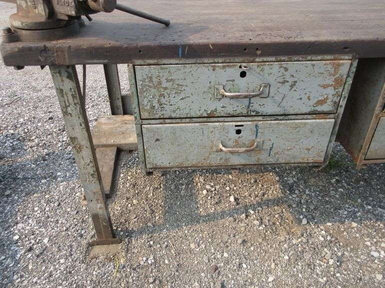 Heavy Duty Butcher Block Top Workbench, Has Four-Drawers, Undershelf ...