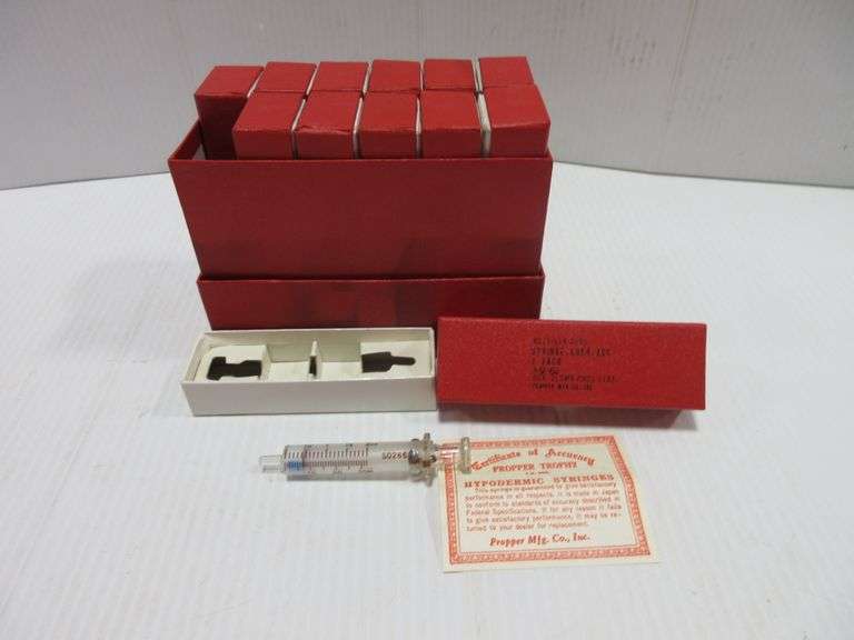 (12) 1950s Propper Trophy Hypodermic Glass Syringes - Albrecht Auction ...