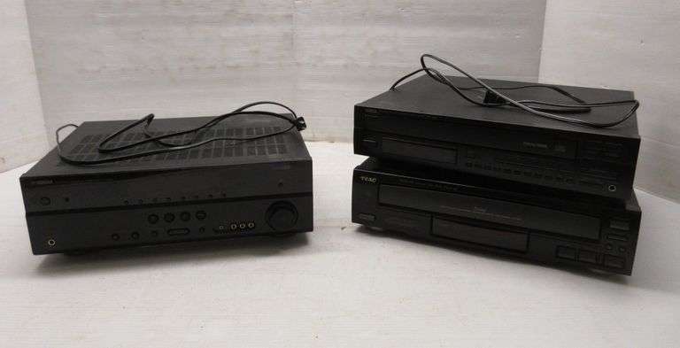 Yamaha AV Receiver, Compact Disc Player, and Teac Compact Disc Player ...