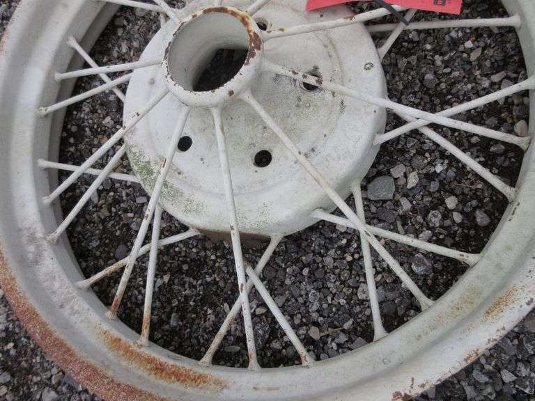 (2) Old Model A Ford Wheels - Albrecht Auction Service