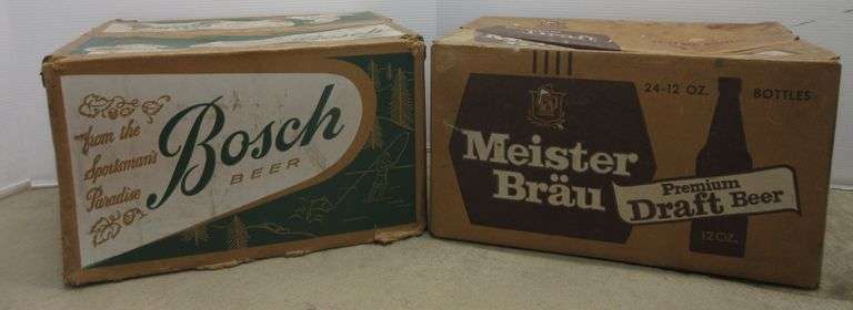 (2) Empty Beer Cases: Busch, and Meister Brau - Albrecht Auction Service