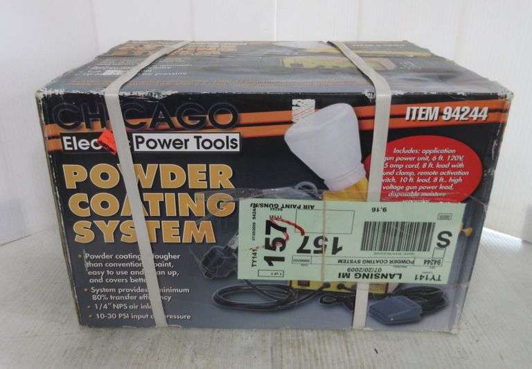 Chicago Electric Powder Coating System, 80% Minimum Transfer, 10-30 PSI ...