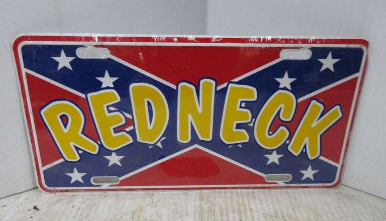 Confederate Redneck Novelty License Plate - Albrecht Auction Service