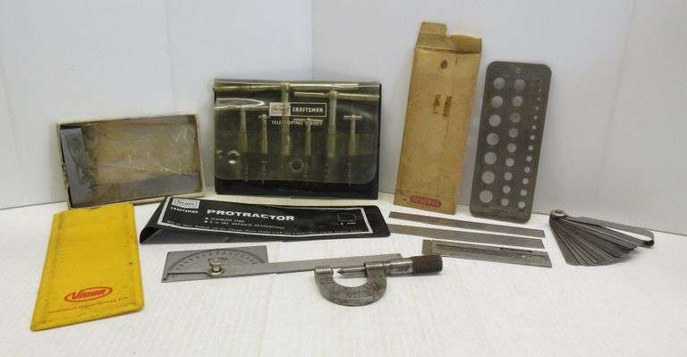 Craftsman Telescoping Gauges, National Calipers, Template, Protractor ...