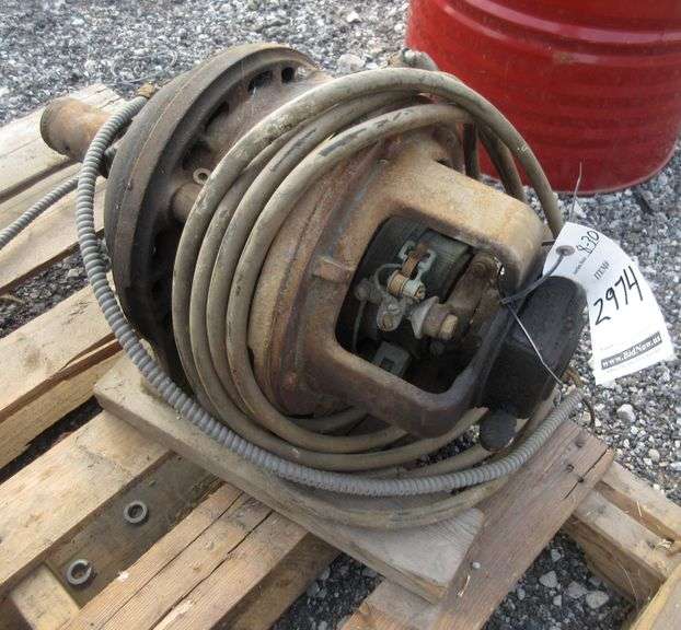 Antique Electric Motor From an Old Grain System in Barn, Motor is a ...