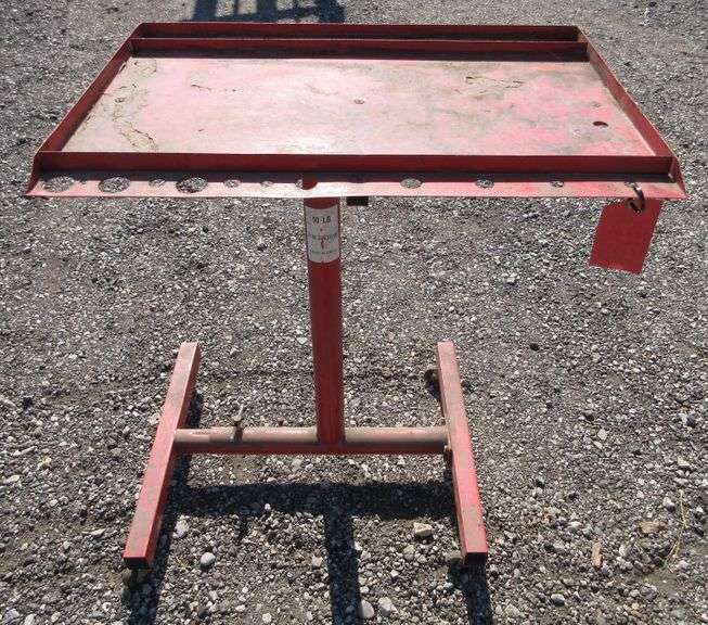 Work Table/Cart on Wheels, Adjustable Height - Albrecht Auction Service