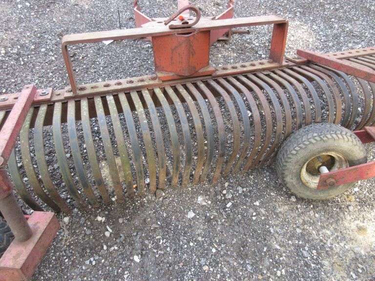 7' Three-Point Landscape Rake with Wheels - Albrecht Auction Service