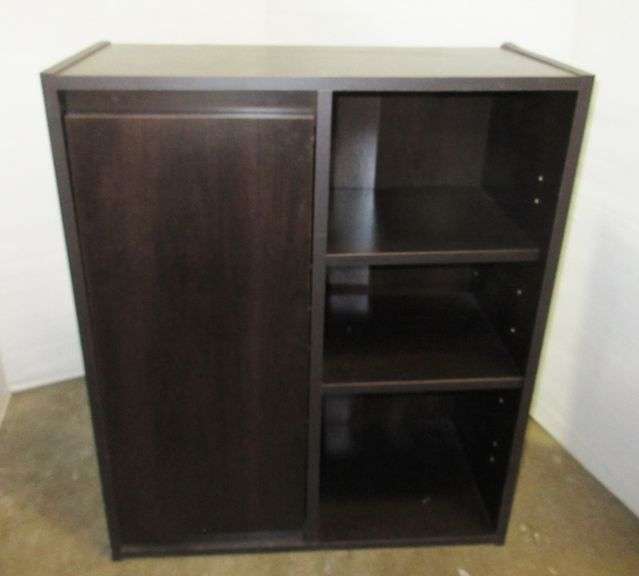 Particle Board Storage Cabinet with Shelved Area and Storage Door Area ...
