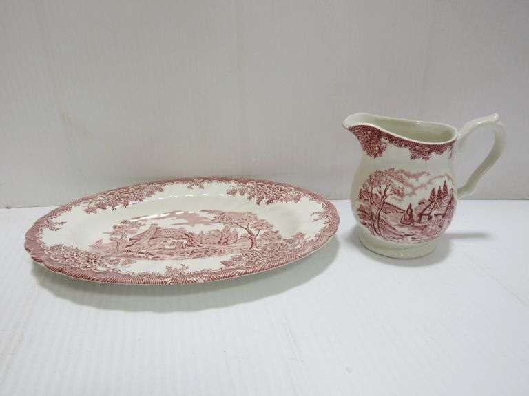 Churchill Tea Set, Including: Gravy Boat,Tea Cups, Saucers, and More ...