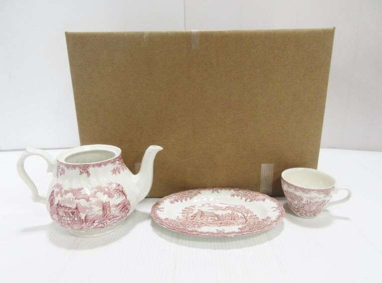 Churchill Tea Set, Including: Gravy Boat,Tea Cups, Saucers, and More ...