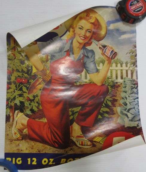 (3) Pepsi Posters Featuring Pepsi Girls - Albrecht Auction Service