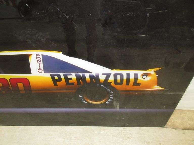Large Pennzoil Race Car Sign - Albrecht Auction Service