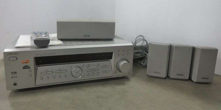 Sony Stereo FM/AM Receiver with Five Speakers and Remote, Model STR ...