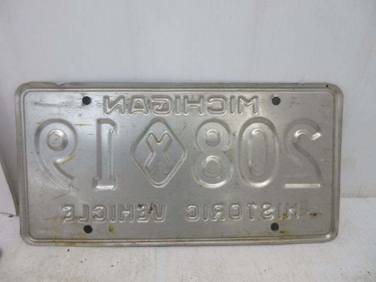 Matching Set of Michigan Historic Vehicle License Plates - Albrecht ...