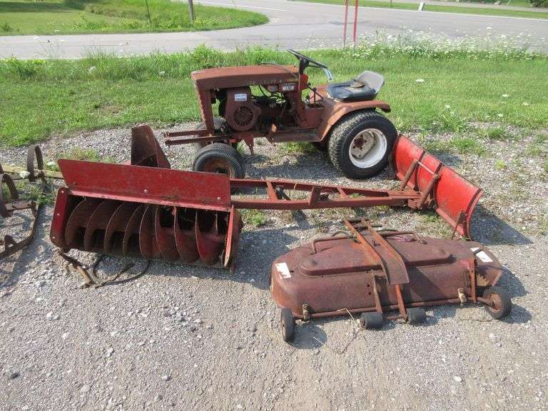 Wheel Horse Raider 10 Garden Tractor with Deck, Plow, and Snowblower ...