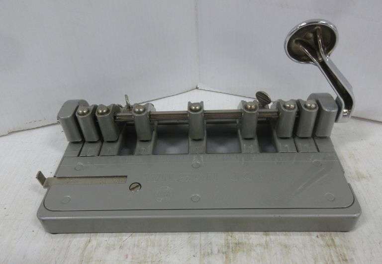 Original Wilson Jones Hummer Adjustable Heavy Duty Cast Iron Three-Hole ...