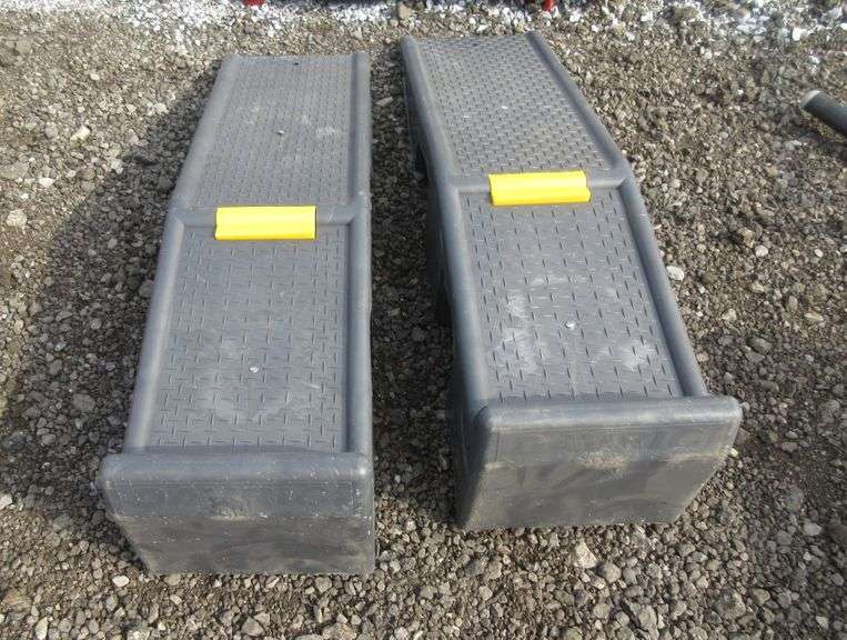 (2) Davric USA Car Automotive Ramps, New, Never Used; Mechanics Creeper ...