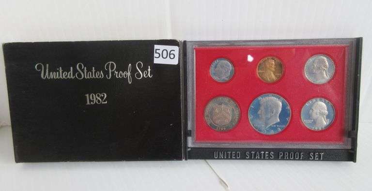 1982 Proof Set S-Mint Mark with Mint Coin - Albrecht Auction Service