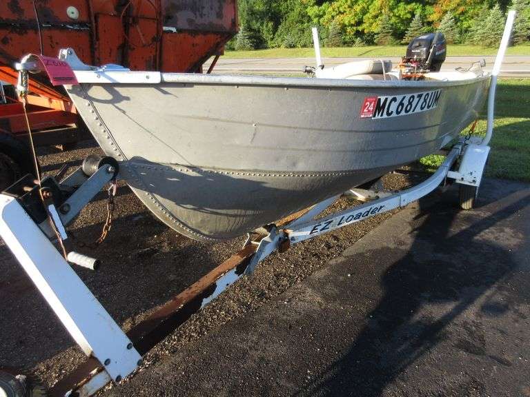 Mirrocraft Boat with EZ Loader Trailer, Comes with 18 HP Four-Stroke ...