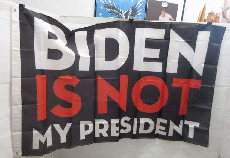 "Biden Is Not My President" Flag - Albrecht Auction Service