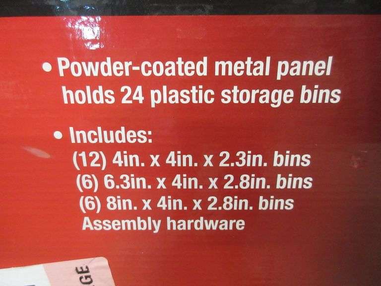 Ironton Parts Bins with Rack, Includes (24) Bins with Hardware ...