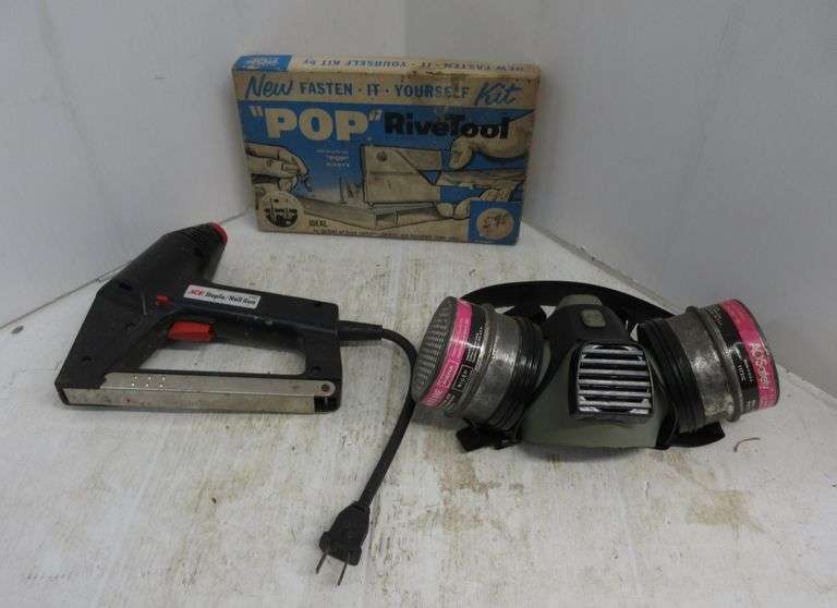 (3) Tool Items, Includes: 1- Electric Ace Staple/Nail Gun; 1- Pop Rivet ...
