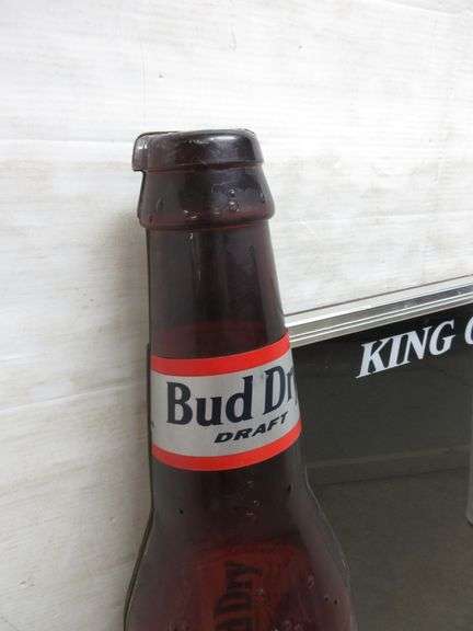 Bud Dry Lighted Dry Erase Board Sign, Bottle and Ice Both Light Up ...