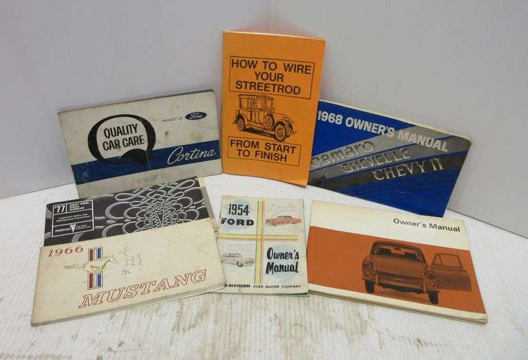 (6) Old Car Owners Manuals, Includes: 1968 Camaro/Chevelle/Chevy II ...