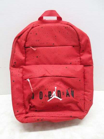 Red with Black Spots Nike Air Jordan Backpack - Albrecht Auction Service
