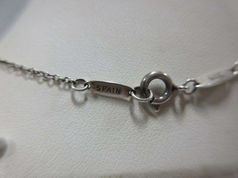Authentic Tiffany & Co. Elsa Peretti Spain Sterling Necklace with Open ...