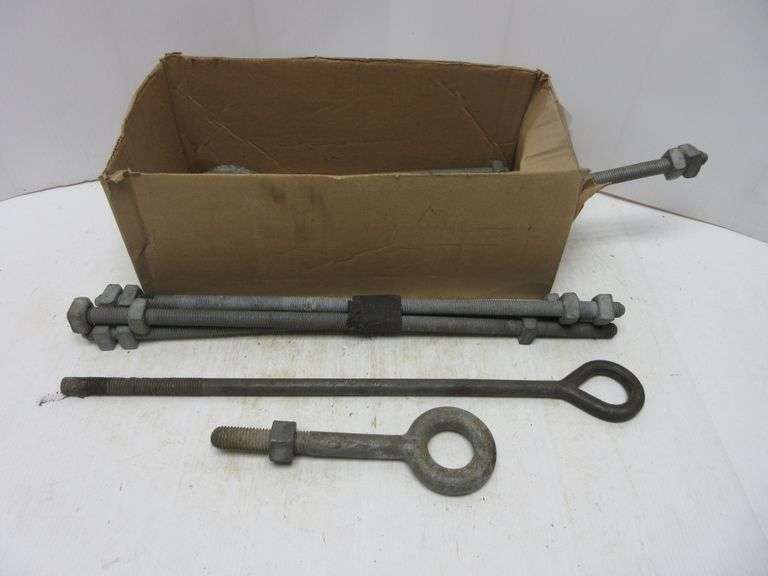 (5) Eyelet Bolts, 9" to 20"L; (4) Threaded Rods with Nuts, 22"L ...