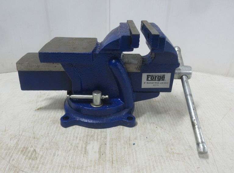Central Forge 4" Swivel Vise with Anvil - Albrecht Auction Service
