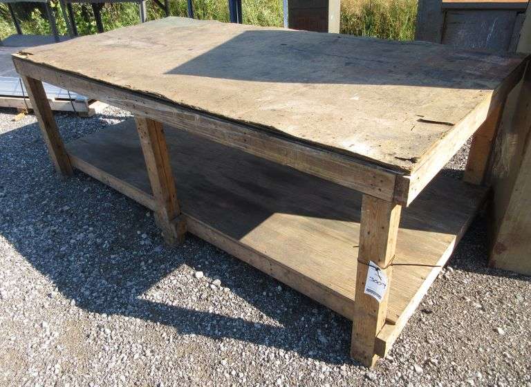Extra Large Wood Work Bench - Albrecht Auction Service
