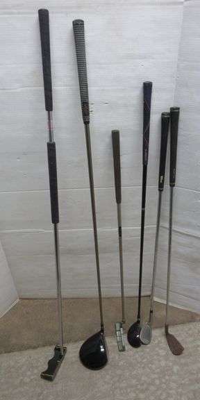 (6) Golf Clubs: King Cobra S91 Driver, Dent on Bottom; Peak Putter ...