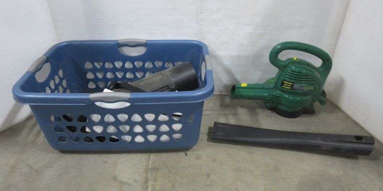 Weed Eater E Max Electric Blower Vac with Bag and Parts, 200 MPH, EBV200W - Albrecht Auction Service